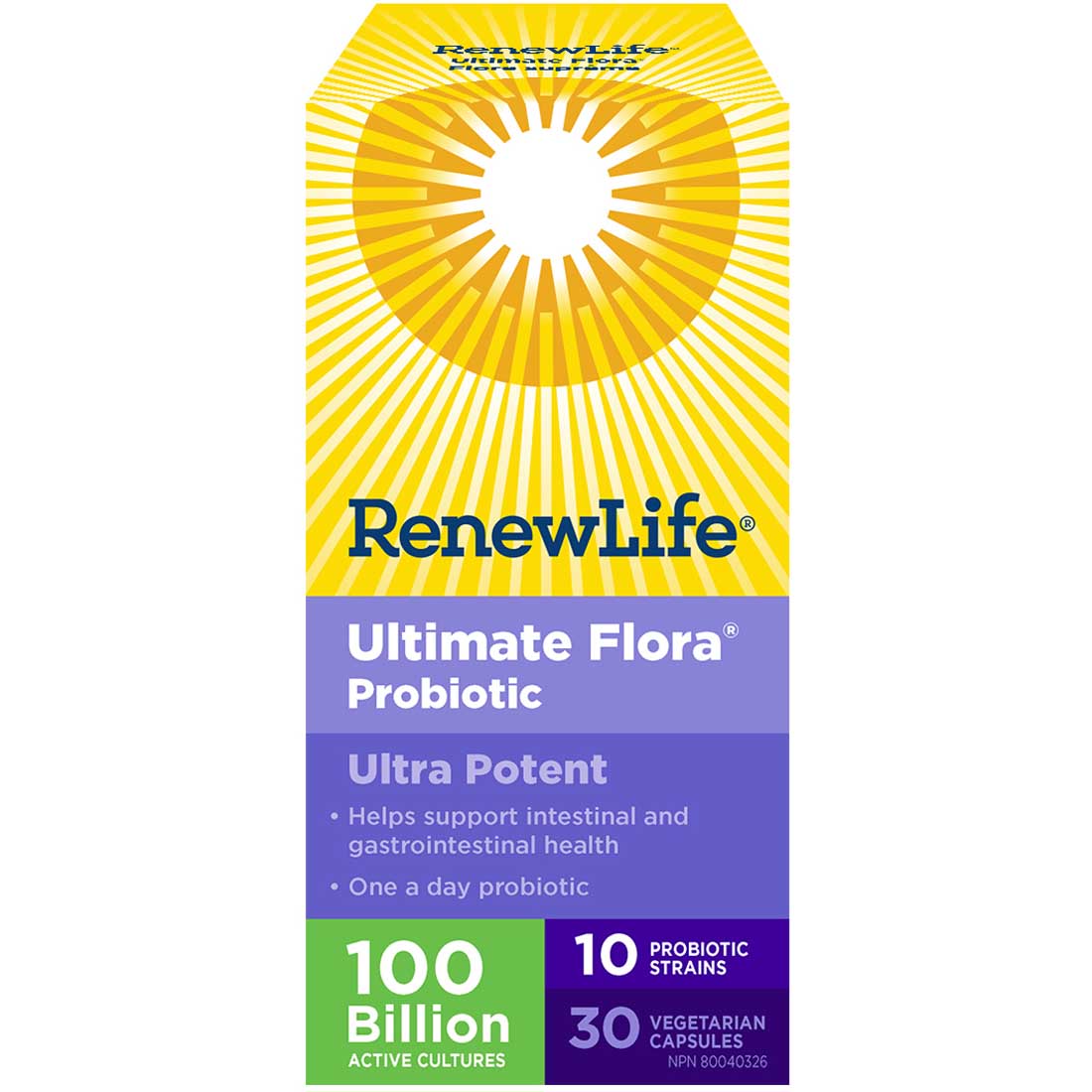 Renew Life Ultimate Flora Ultimate Care Probiotic 100 Billion Active C ...