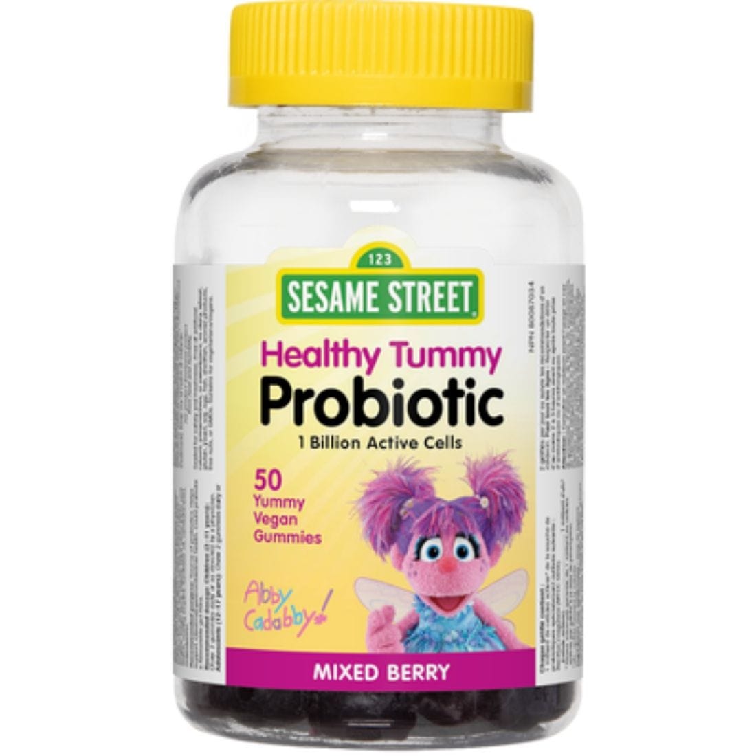 Webber Naturals Sesame Street Probiotic Gummy, Natural Mixed Berry, 50