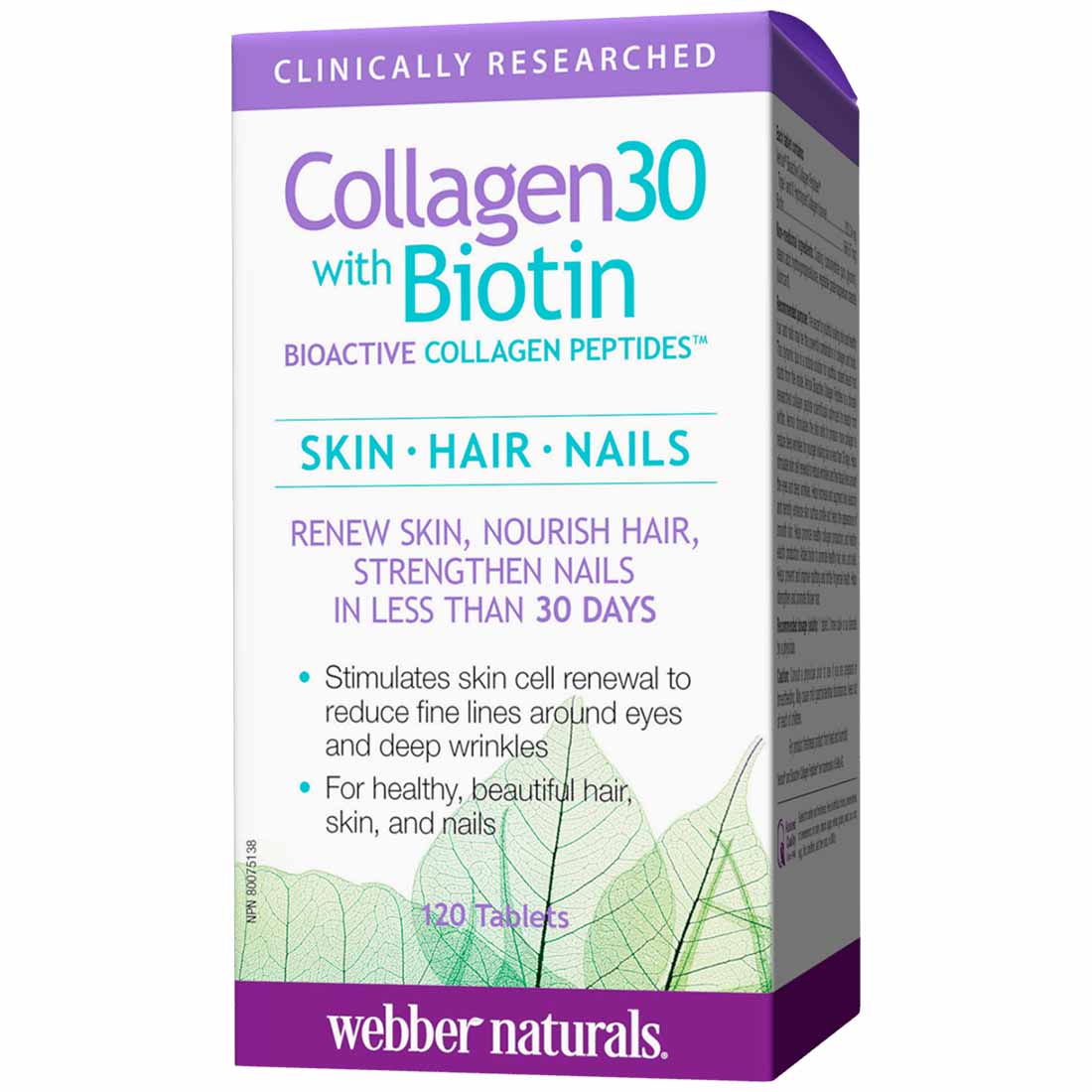 Webber Naturals Collagen30 with Biotin, 120 Tablets – Vitamart.ca