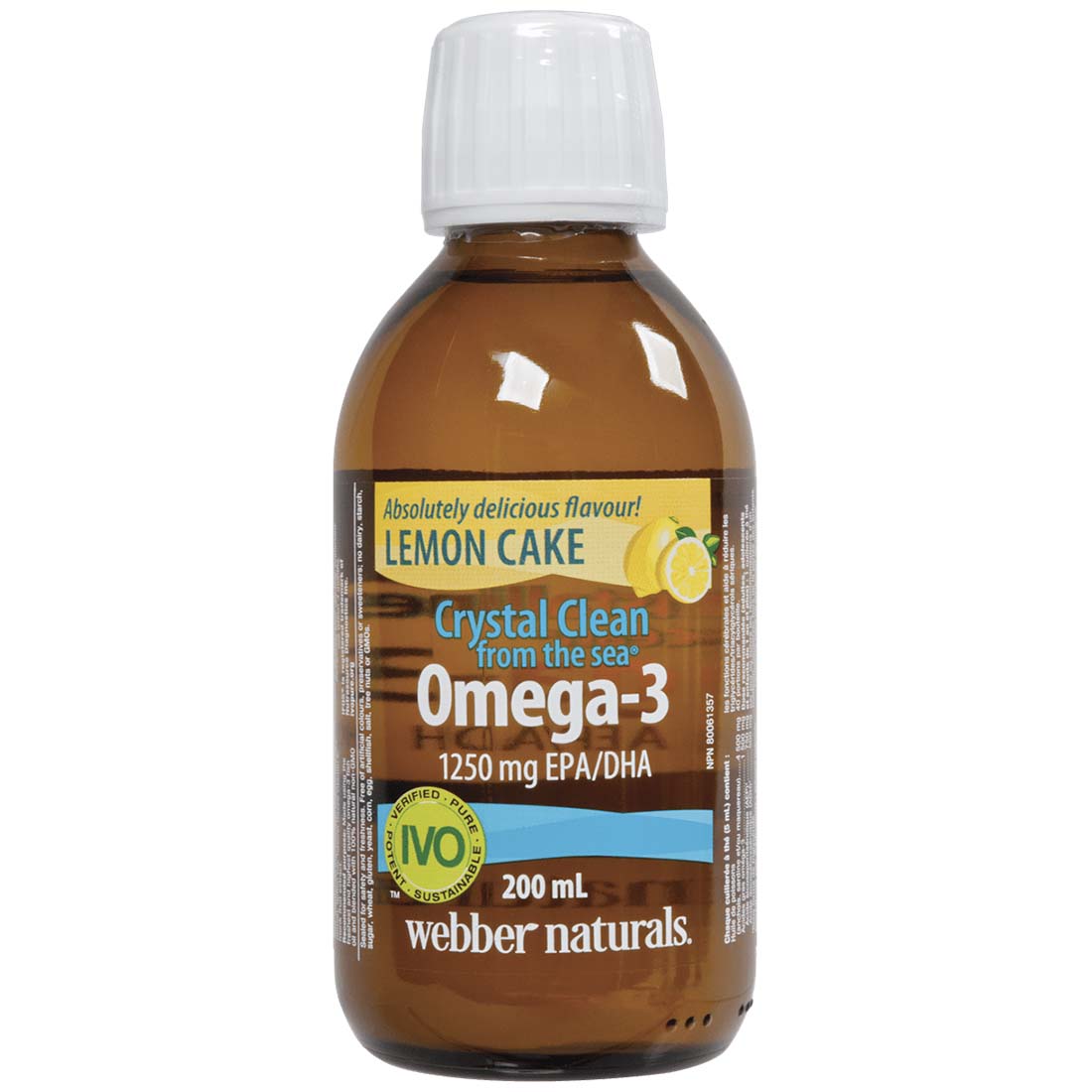 Webber Naturals Omega-3 Liquid Fish Oil, Crystal Clean from the Sea, 2 ...