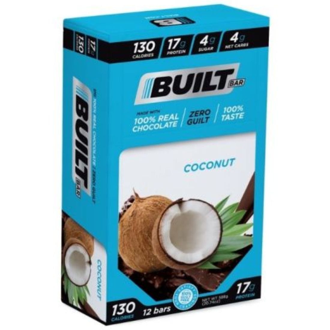 Built Bar, Protein Bar and Energy Bar, Box of 12 Bars
