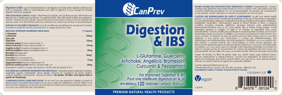CanPrev Digestion & IBS, 120 Vegicaps – Vitamart.ca