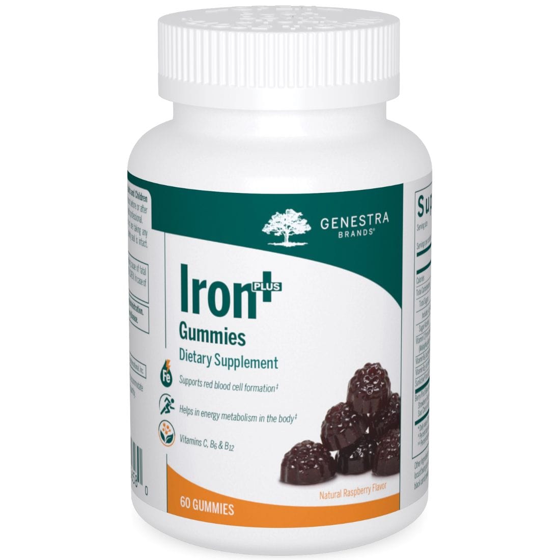 Genestra Iron Plus Vegan Gummies-Raspberry, 60 Gummies