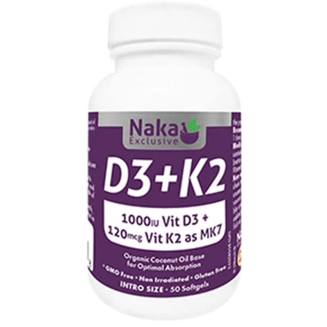 Naka Herbs Platinum D3+K2 Capsules