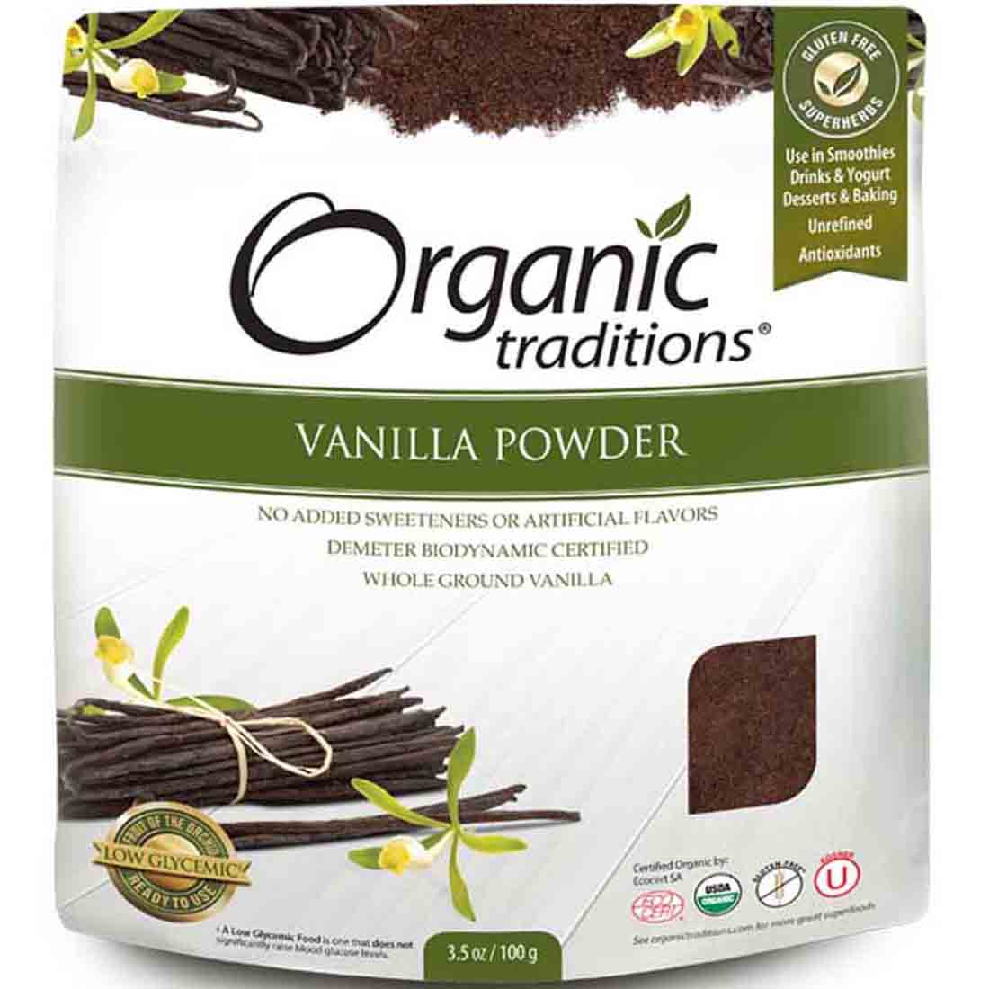 Organic Traditions Vanilla Powder (100% Pure)-100g