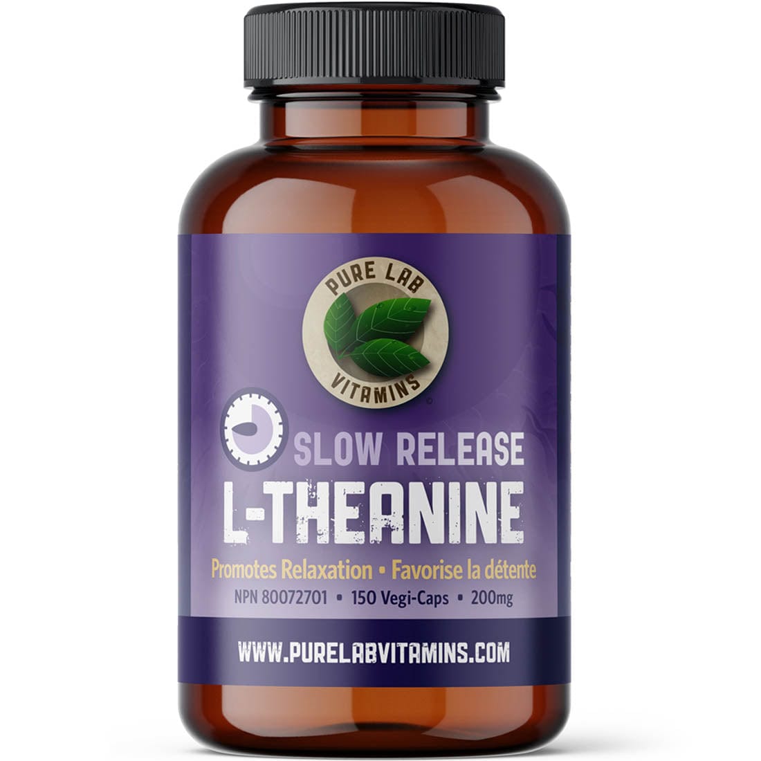 Pure Lab Vitamins L-Theanine 200mg Slow Release – Vitamart.ca