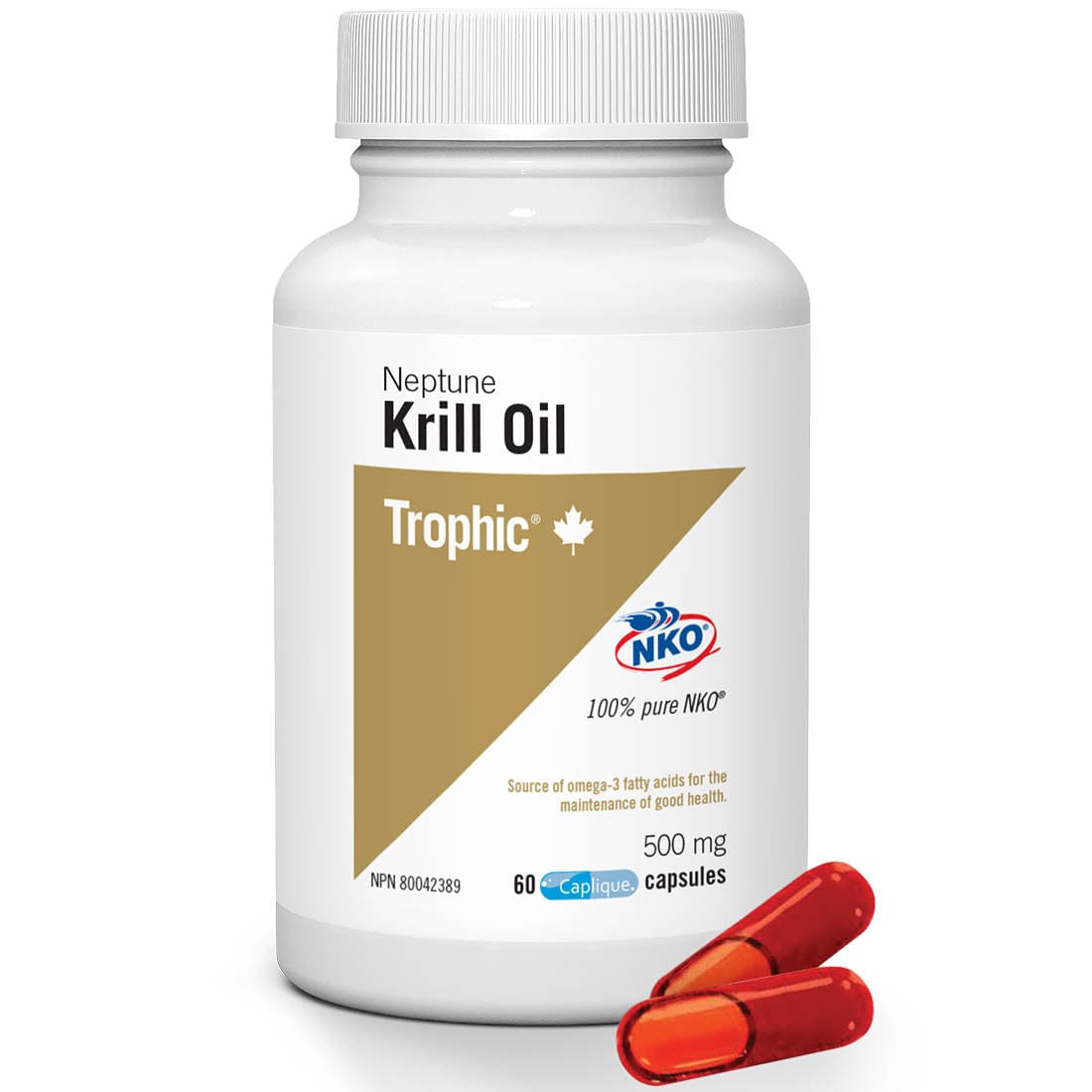 Trophic Neptune Krill Oil 500mg (100% Pure NKO) – Vitamart.ca