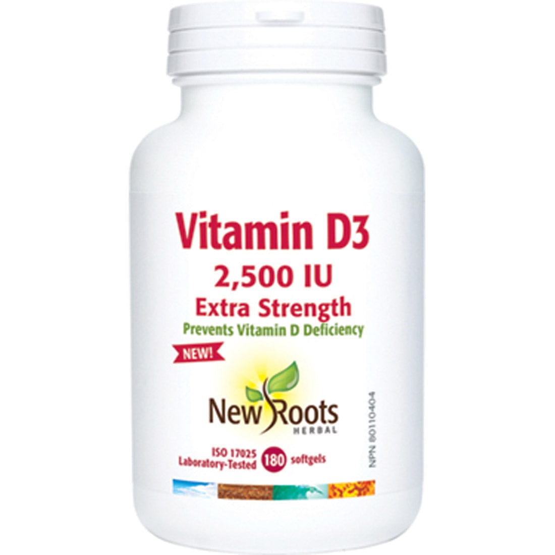 New Roots Vitamin D3 2,500IU Extra Strength Softgels – Vitamart.ca