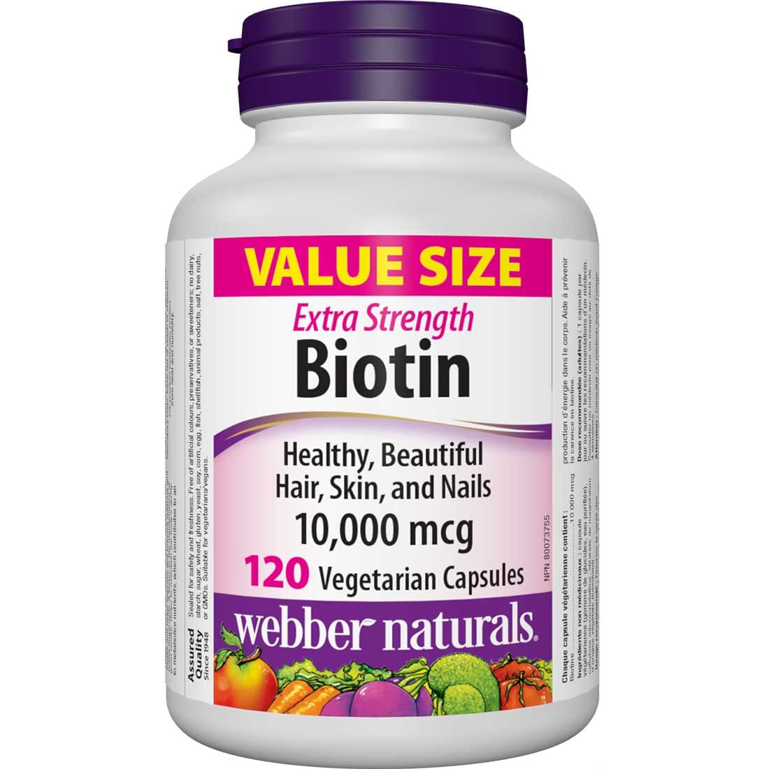 Webber Naturals Extra Strength Biotin 10,000mcg – Vitamart.ca